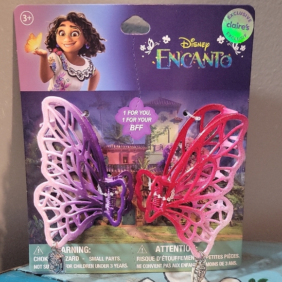 Disney | Toys | Disney Encanto Butterfly Hair Clips Purple And Pink ...